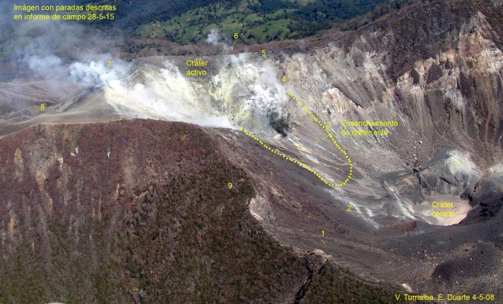 Vulcanólogos estudian los cambios en la cima del costarricense volcán ...