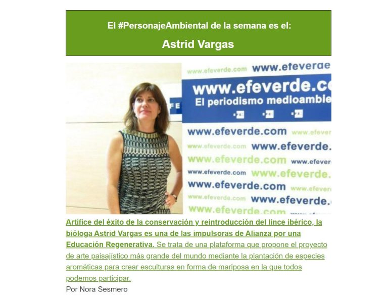 EFEverde - Astrid Vargas, el #PersonajeAmbiental de la semana en ...